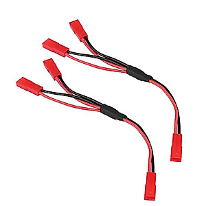 Dilwe 2Pcs JST Y Cable, Feale to Female Connector Plug Wire for -4 ESC RC