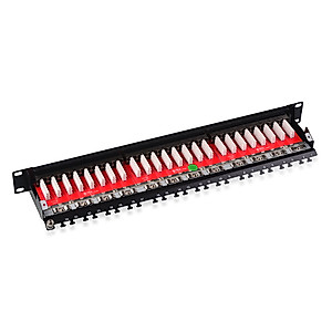 Cable Matters Rackmount or Wall Mount 24-Port Shielded RJ45 Patch Panel with Jack Shutter