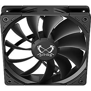Scythe Kaze Flex II 120 PWN, 120mm x 25mm Air Flow Optimized Quiet Operating Computer Case Fan, Fluid Dynamic Bearing, 4-Pin Connector, Single Pack (Standard Edition - 1500 RPM)