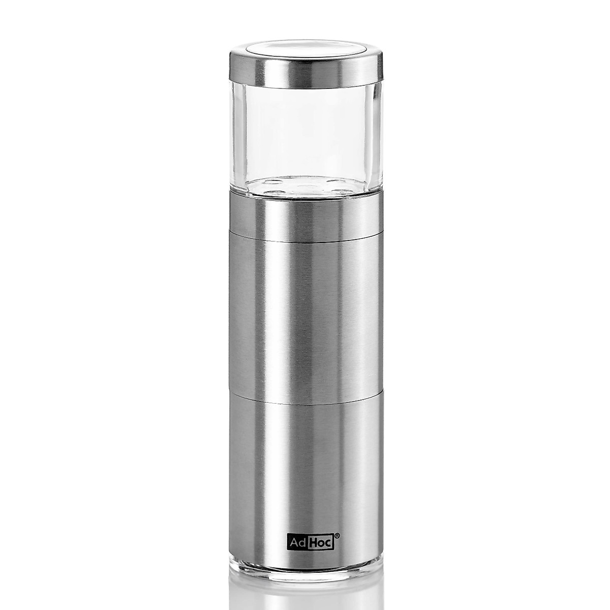 Adhoc Muskatino Nutmeg Mill Spice Grinder | Stainless Steel/Acrylic | Aroma Cap, Compact