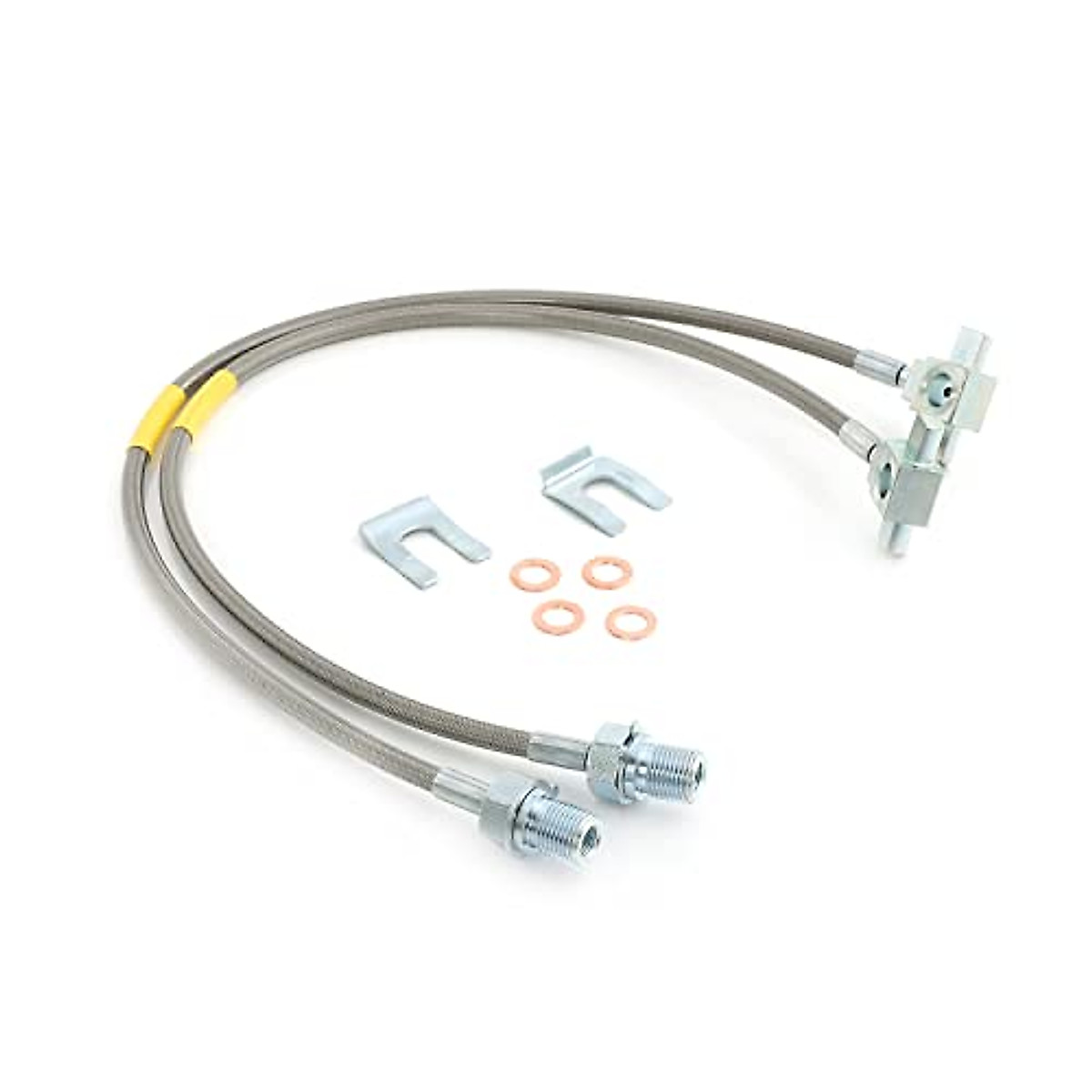FAPO SHOCK Front and Rear Extended Stainless Steel Brake Lines Compatible With 1971-1991 Chevy C/K 10 15 20 K5 Blazer 4-6" Lift