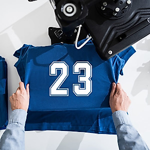 WILLBOND 24 Pcs Iron on Numbers, Jersey Heat Transfer Numbers 0 to 9 for Team Uniform Sports T-Shirt Football Basketball Baseball (8 Inch)