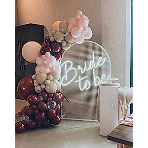 Chrome Burgundy Balloons 10 Inch Double-Layered Metallic Wine Red Ballons Latex 50PCS Burgundy Balloons for Parties Decoration Wedding Supplies Graduation Decor Baby Shower Decorations