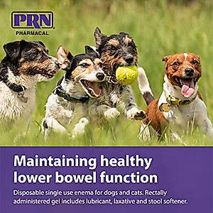 PRN Pharmacal PetEma - Disposable Single Use Enema for Dogs & Cats - Rectally Administered Gel Containing Lubricant, Laxative & Stool Softener - with Glycerin & Sorbic Acid - 12 mL Syringe - 3 Pack