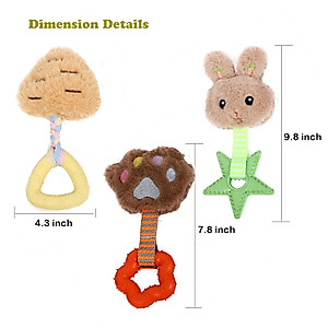 Volacopets Puppy Toys for Teething, Cute Little Puppy chew Toys for Boredom, Dog Squeaky stimulating teether Toy for Small Breed, Interactive Puppy Chewing Toys