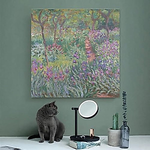 The Artist’s Garden In Giverny by Claude Monet Wall Art Abstract Canvas Painting Artwork for Walls Art Print Poster Living Room Decoration Modern Aesthetic Picture 28x28inch(70x70cm)