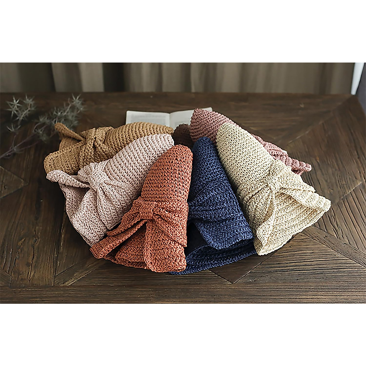 Foldable Wide Brim Floppy Straw Beach Sun Hat,Summer Cap with Bowknot for Women Girls,Strap Adjustable (1 Pack Beige)