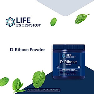 Life Extension D-Ribose Powder - For Energy Management & Heart - Muscle Health Supplement After Exercise - Vegetarian, Gluten-Free, Non-GMO - 150g (30 Servings)