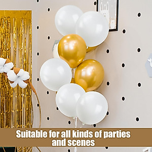 12 Pieces 18 Inch White Balloons, Large Latex Party Balloons Round Wedding Balloons Giant White Balloons Bulk for Graduation,Wedding,Baby Shower,Anniversary,Birthday Themed Party Decorations