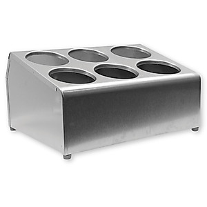TableCraft Products 7062 Two-Tiered Flatware Cylinder Holder with 6 Holes
