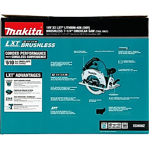 Makita XSH06Z 18V X2 LXT® Lithium-Ion (36V) Brushless Cordless 7-1/4” Circular Saw, Tool Only