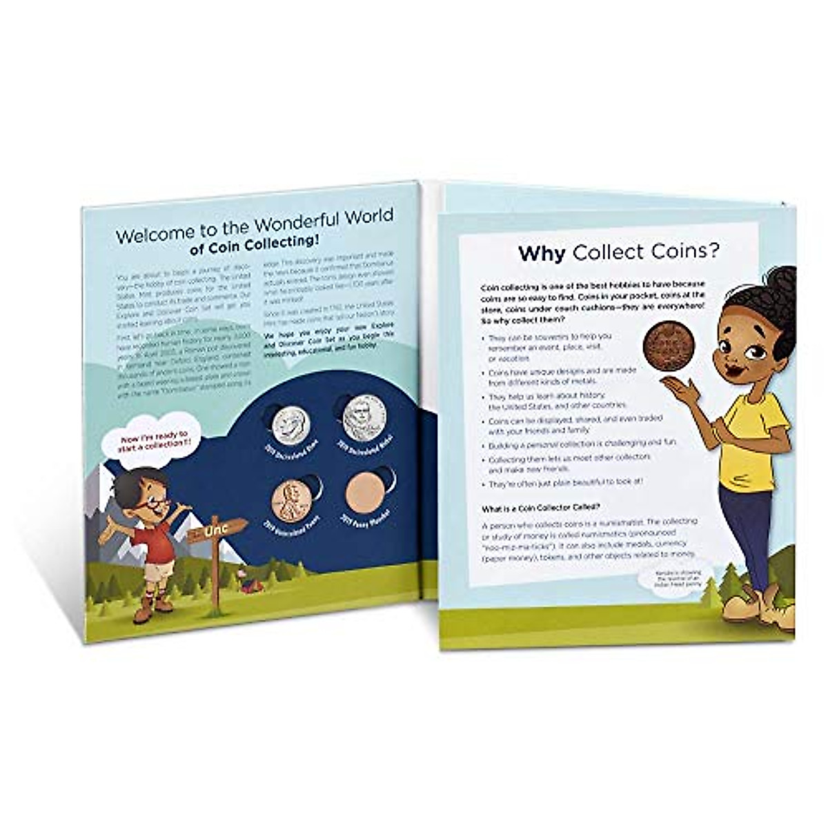 Coin Starter Kit & Activity Book for Kids - Explore & Discover Set