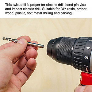 uxcell 2Pcs Mini Twist Drill Bit, 2mm Micro Engraving Drill Bits, High-Speed Steel 2.35mm Shank Uncoated for DIY Resin, Amber and Wood