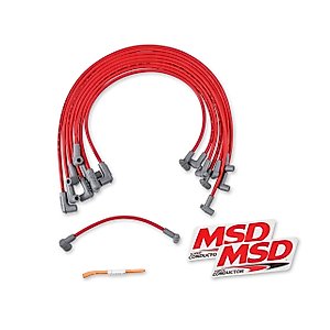 MSD 35599 Super Conductor 8.5mm Spark Plug Wire Set, Small Block Chevy for use with HEI Cap
