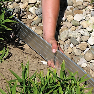 EasyFlex Aluminum Landscape Edging Project Kit, 8 Metal Garden Edging Pieces with Spikes, 48 feet, Mill