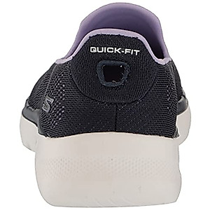 Skechers Women's GO Walk 6-Cosmic Force Sneaker, Navy/Lavender, 7.5