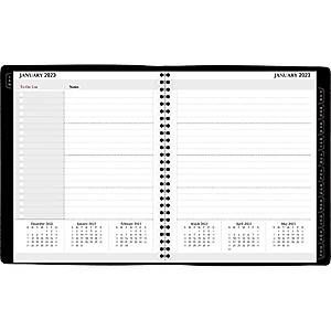 Office Depot® Brand 13-Month Monthly Planner, 7" x 9", Black, January 2023 To January 2024, OD711100