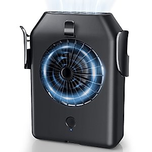 Stsase Portable Fan 10000mAh Rechargeable, Mini Waist Fan With Max 24H Working Time, 3 Speeds 5100RPM Strong Airflow Wearable Personal Clip Fan Belt Fan for Outdoor, Jobsite, Farms, Traveling, Fishing