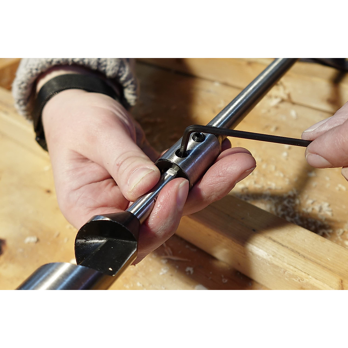 Century Drill & Tool – 38112 12” Ship Auger Extension – Accepts 3/8” Shank, ½” Hex Drive with Extended Reach