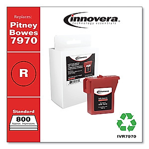 Innovera IVR7970 Compatible 800-Page Yield Postage Meter Ink for Pitney Bowes 797-0 (7970) - Red