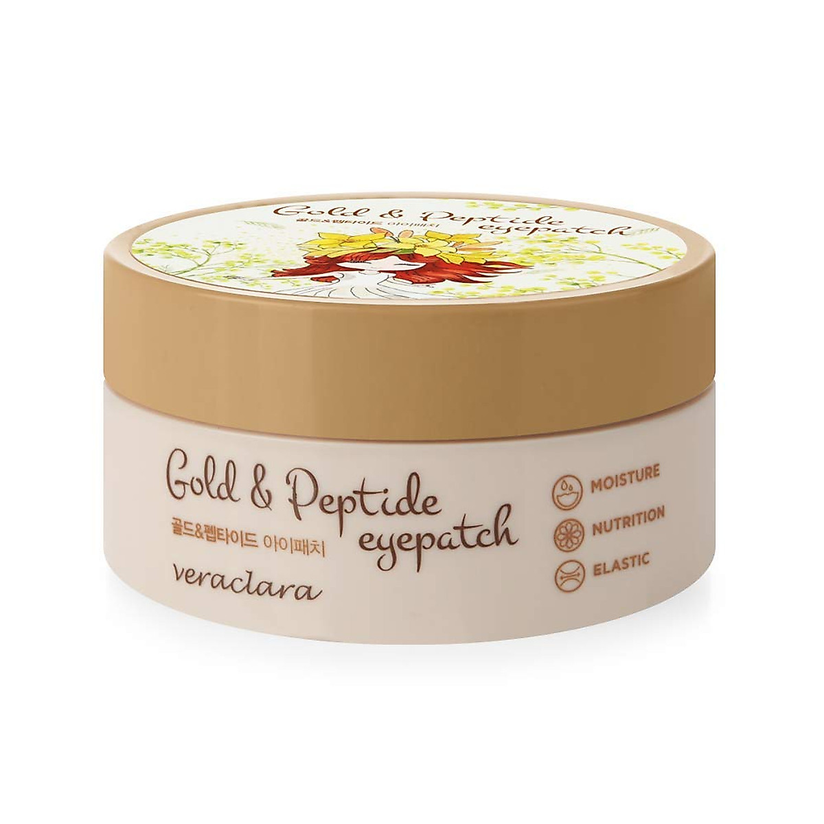 Gold & Peptide Eye Gel Patches Moisturize & Reduce Wrinkle, Elastic Skin with Gold and Collagen, 30 Pairs