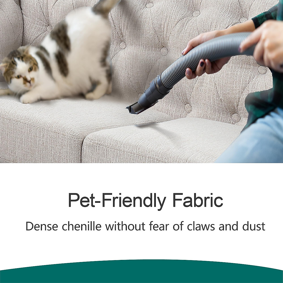 Morden Fort Classic Chesterfield Victoria Arm Loveseat Set, Tufted Loveseat Sofa No Sagging with Solid Wood Legs, Pet-Friendly Love Seat Set Couch for Living Room Bedroom Apartment - Chenille Beige