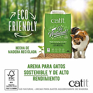 Catit Go Natural Wood Clumping Cat Litter 6.4 lb
