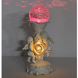 HOMESHINE Christmas Decoration Solar Garden Light Angel Statues Outdoor décor Lights