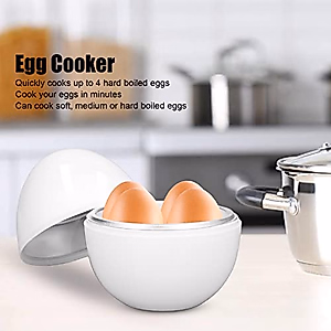 Egg Cooker with 4 Egg Capacity Microwave Hardboiled Egg Maker Compact Design ABS Material Egg Boiler Steamer for Home Use Hard Boiled Eggs
