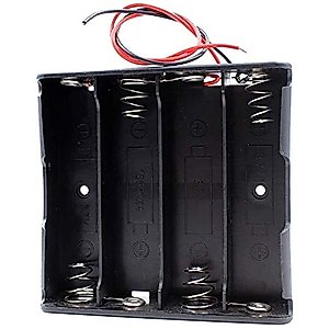 ZYM119 14.8V 4 18650 Battery Holder Case Box with Leads - Black Circuit Board