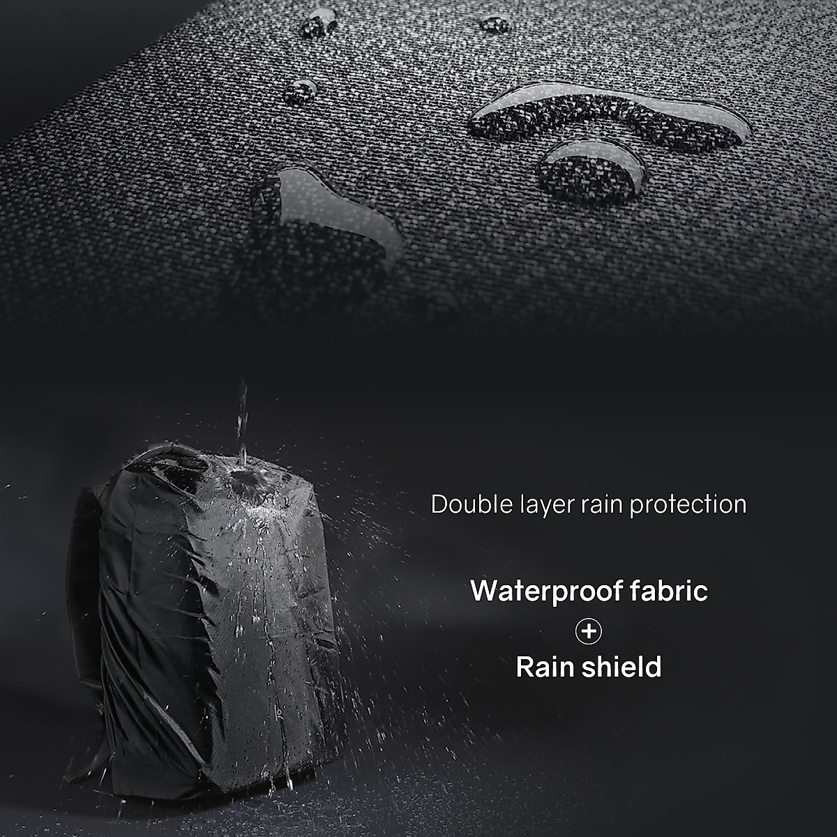 KORIN Laptop Bag For Men Women - Laptop Backpack 15.6" Travel Backpack With USB Charging Port, Original Design Flippack Anti-Theft Shool Backpack For Traveling, Hiking, Commuting, Black