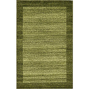 Unique Loom Del Mar Collection Area Rug-Transitional Inspired with Modern Contemporary Design, 3' 3 x 5' 3 Rectangular, Light Green/Beige