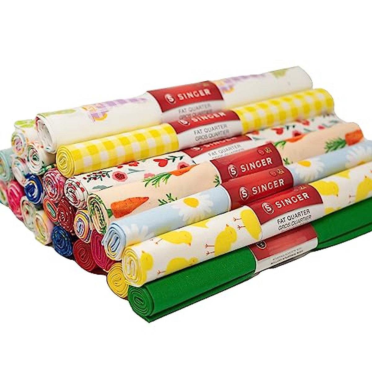 Singer Fabric, 100% Cotton, Fat Quarters Scrap Bag, 20 Piece, 18 X 21, Multi-Color Bundle