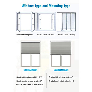 Keego Window Shades Cordless Cellular Blinds Home Custom Made Blackout Window Blinds and Shades Honeycomb Blinds for Windows Bedroom (Hazel Wood, Custom Size)