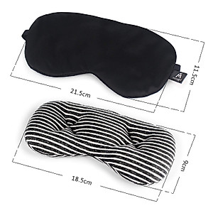 Mavogel Weighted Eye Mask for Sleeping - Weighted Sleep Mask with Removable Eye Pillow, Cooling Eye Mask for Men Women Black