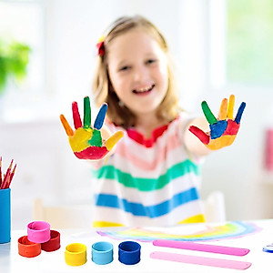 Chengu 36 Pieces Silicone Slap Bracelets Bulk Multicolor Snap Wrist Bracelets Soft and Safe Bands Wrap Wristband for Party Favors School DIY Painting Wristband Craft(Multicolor)