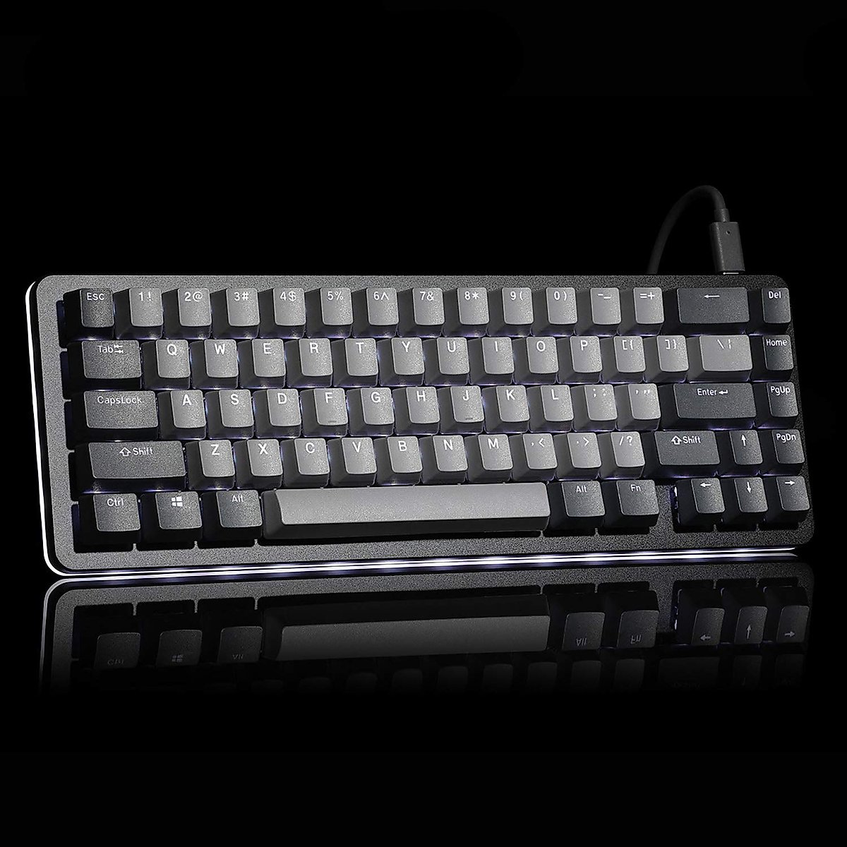 Drop ALT Mechanical Keyboard — 65% (67 Key) Gaming Keyboard, Hot-Swap Switches, Programmable Macros, RGB LED Backlighting, USB-C, Doubleshot PBT, Aluminum Frame (Kaihua Box White, Black)