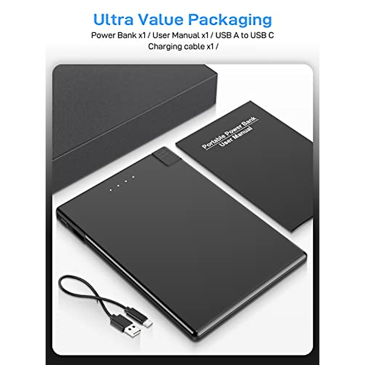 TNTOR Portable Charger for iPhone Built in Lightning Cable(MFi Apple Certified), 3500mAh Ultra Slim External Battery, Fast Charge Power Bank for iPhone 14/13/12/11 Pro/X/8 etc