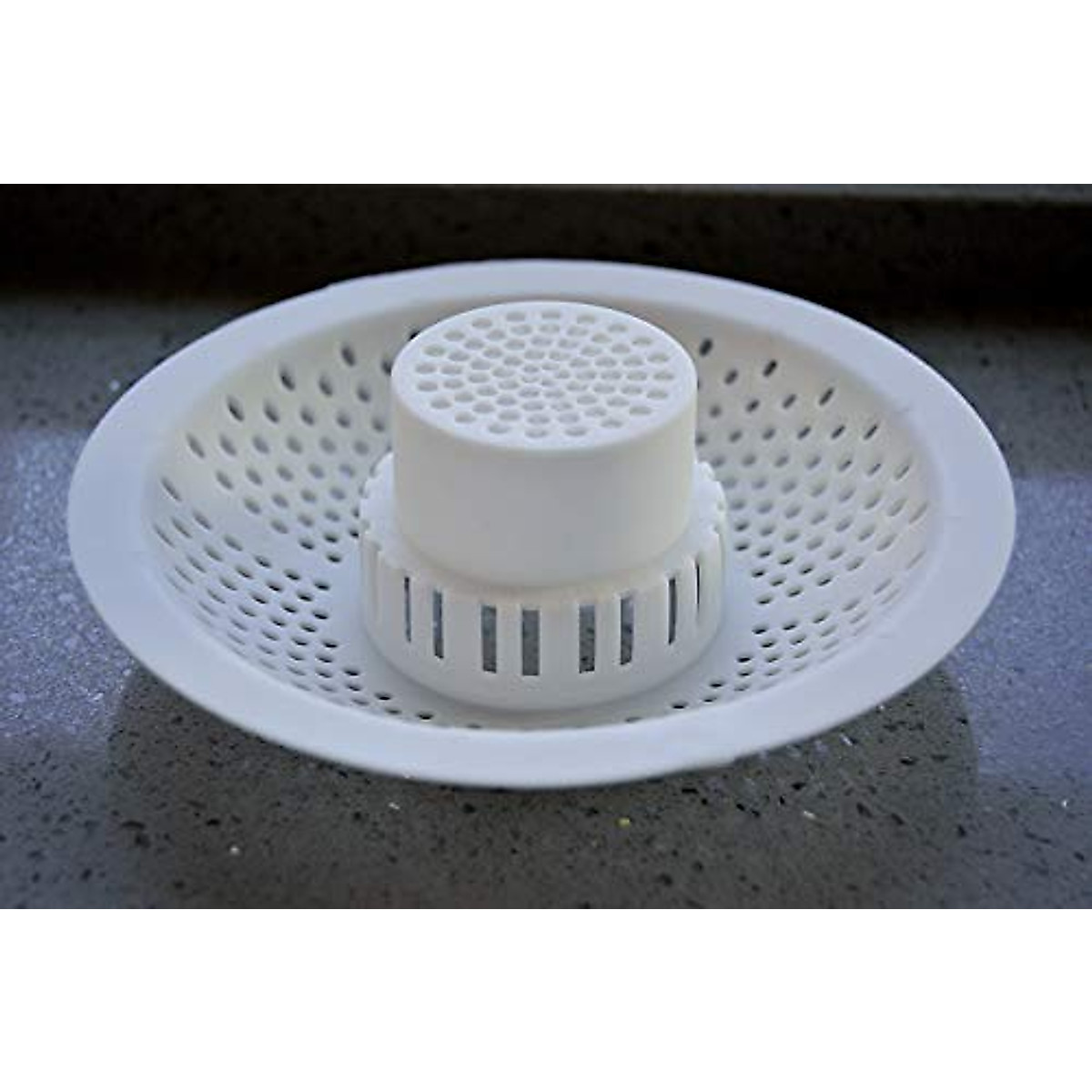 Hairstopper HS3-AMZ Evriholder Plastic Bathtub Drain Protector for Bathtubs & Showers, Pack of 3, White