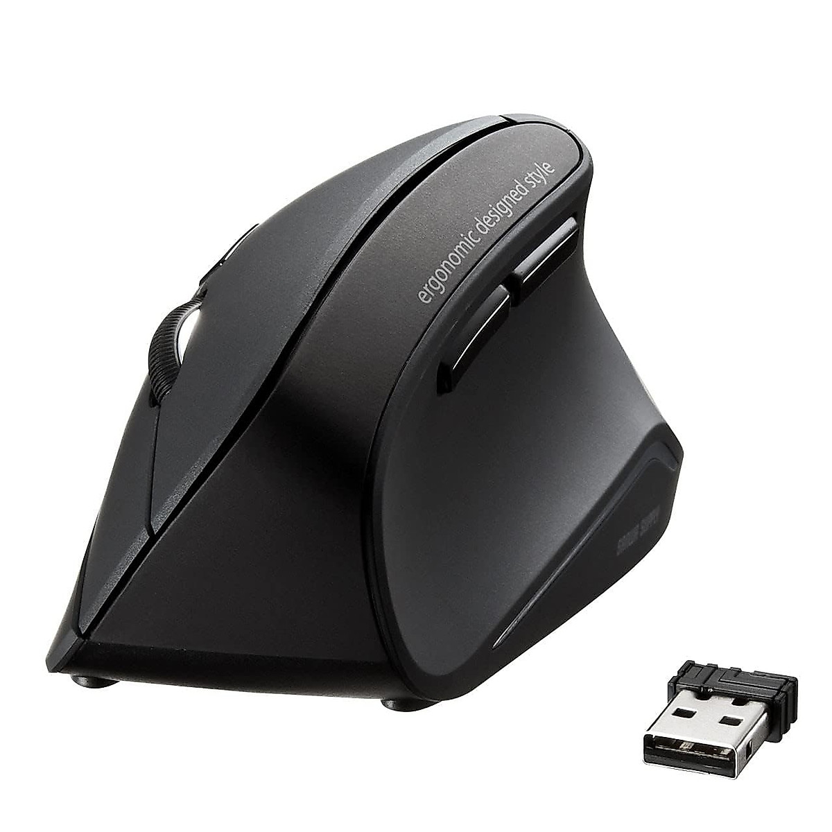 SANWA 2.4G Wireless Ergonomic Mouse, Optical Vertical Computer Mice, Silent Noiseless Click, (800/1200/1600 Adjustable DPI, 6 Buttons) Compatible with MacBook, Laptop, Windows, Mac OS