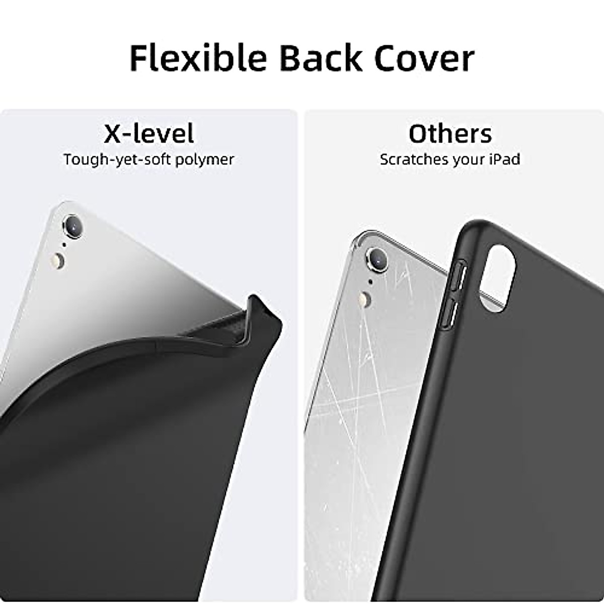 X-level New iPad Mini 6 Case 2021 (6th Generation) Lightweight Slim Protective with Soft TPU Back Stand Cover, Auto Wake/Sleep [Support iPad Pencil Charging] for iPad Mini 6 8.3 Inch