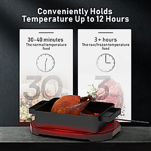 GOODFAITH Personal Portable Oven Food Warmer 110V Mini Oven Electric Heated Launch Box Food Warming Tote Meals Reheating & Frozen/Raw Food Cooking On-The-Go for Office/Dorm/Camping and more