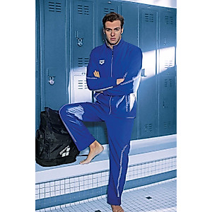 ARENA Standard Team Line Warm-Up Tracksuit Lightweight Athletic Pants, White-Jacket, XL