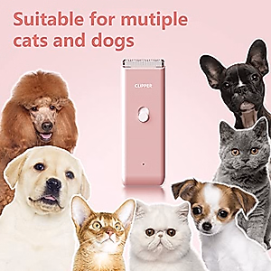 Founouly Home Professional Dog Grooming Kit Clipper Low Noise USB Rechargeable for Dog Cat