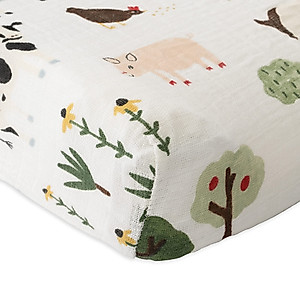 Cotton Muslin Changing Pad Cover 2 Pack - Family Farm