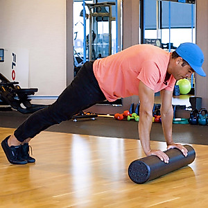 OPTP AXIS Firm Foam Roller, High Density Foam Roller for Physical Therapy, Yoga, Pilates, Fitness Exercise and Sports Training (Black, 36" X 6" Round)