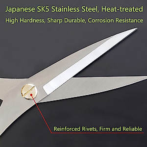 Horsvill Indoor Plant Shears Garden Scissors, Houseplant Shears Made of Japan SK5 Stainless Steel, Flowers Herbs and Plant Cutters, Clippers, Trimmers, Loppers, Bonsai Potted Plant Pruning Scissors