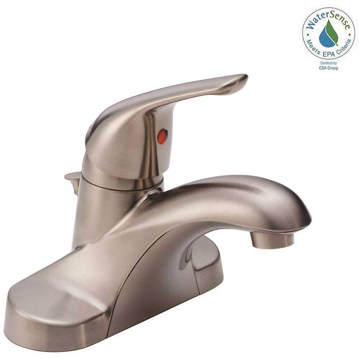 Delta Faucet B510LF-SSPPU-ECO Lavatory Faucet with Pop-Up Low Lead Single 4" Centers Lever Handle
