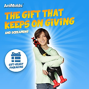 Animolds Hug Me Giant Rubber Chicken- Huge Stress Relief Screaming Chicken Toy | Screams Up to 45 Seconds- Novelty Gag and Prank Toys | Funny Toys Gifts for Christmas Stocking Stuffers for Kids Adult