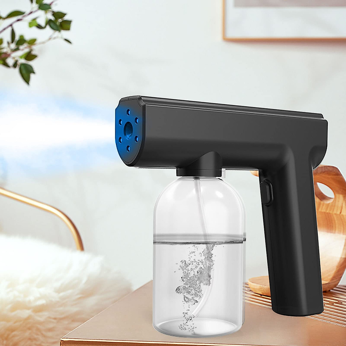 Yosoo Fogger Machine, 300ml Wireless Handheld Fogger, Blue Light Foggers for Touchless Sanitization